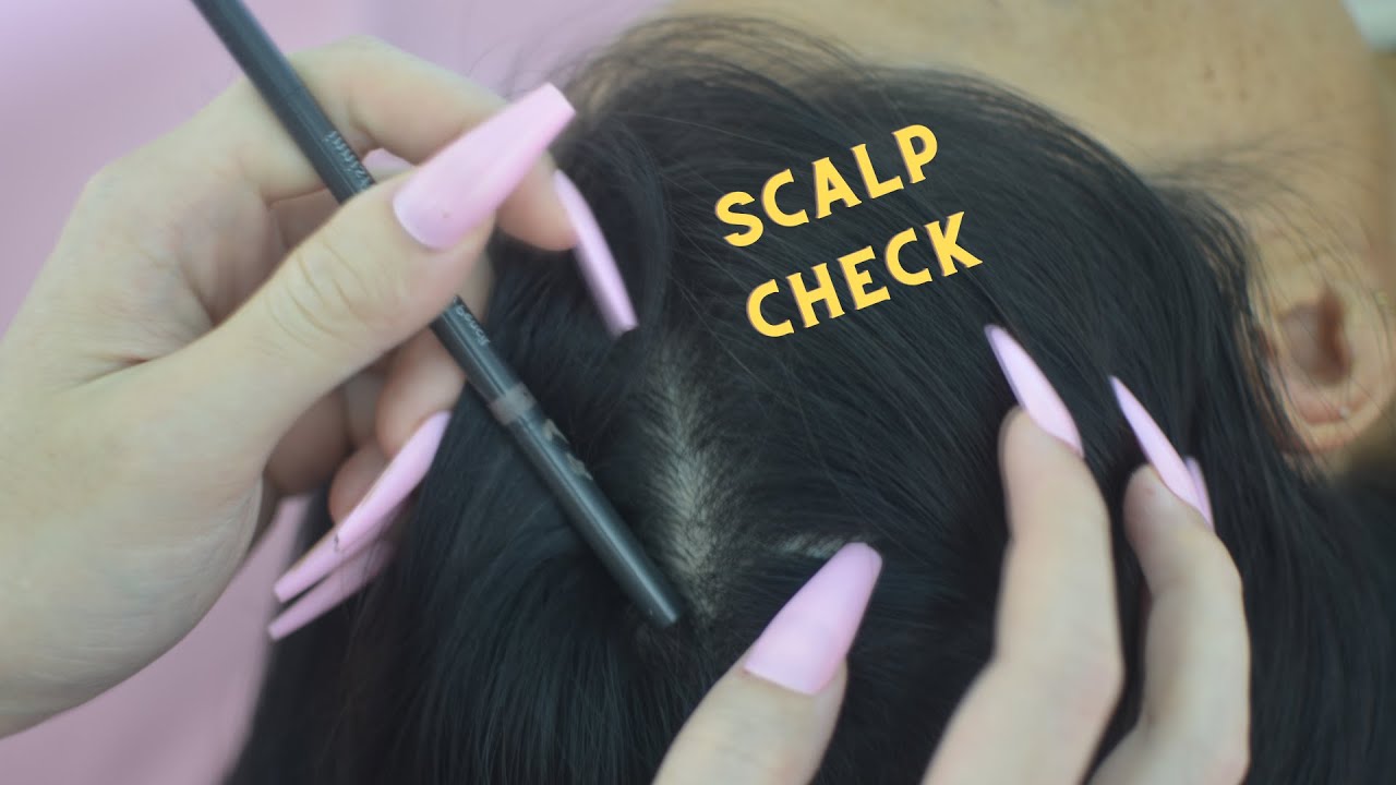 ASMR Relaxing Scalp Check, Tingling Hair Sounds, Hair Parting, Hair Play For Rest And Sleep ...