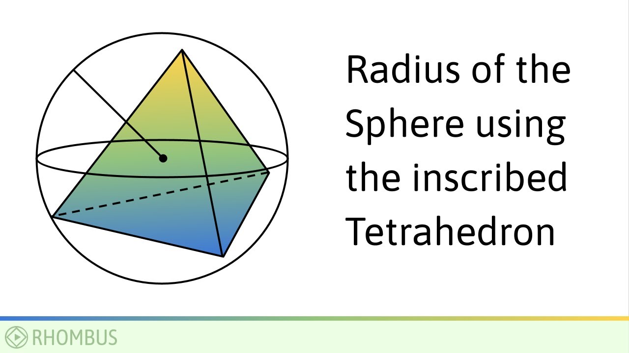 Finding the RADIUS of the Sphere using the INSCRIBED Tetrahedron - YouTube