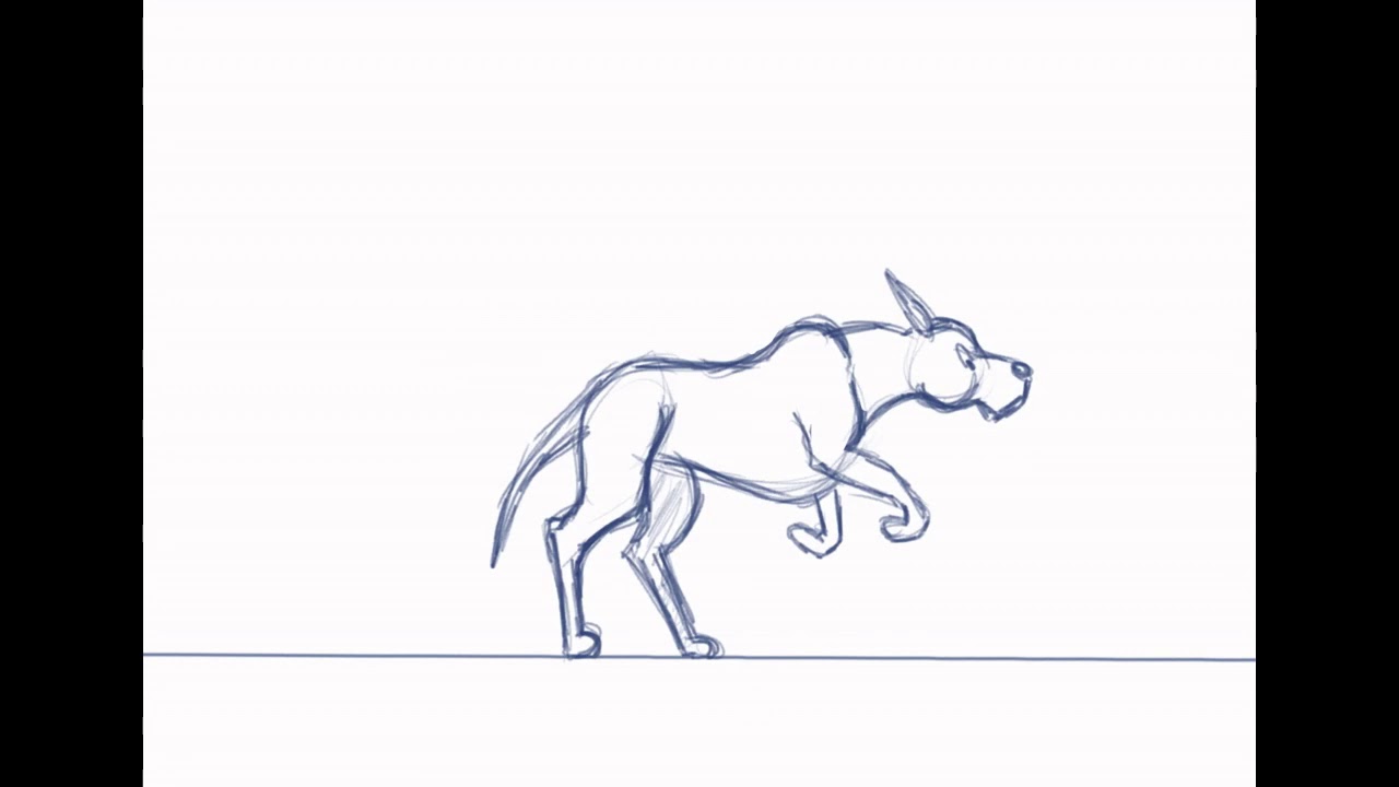 Running dog animation - YouTube
