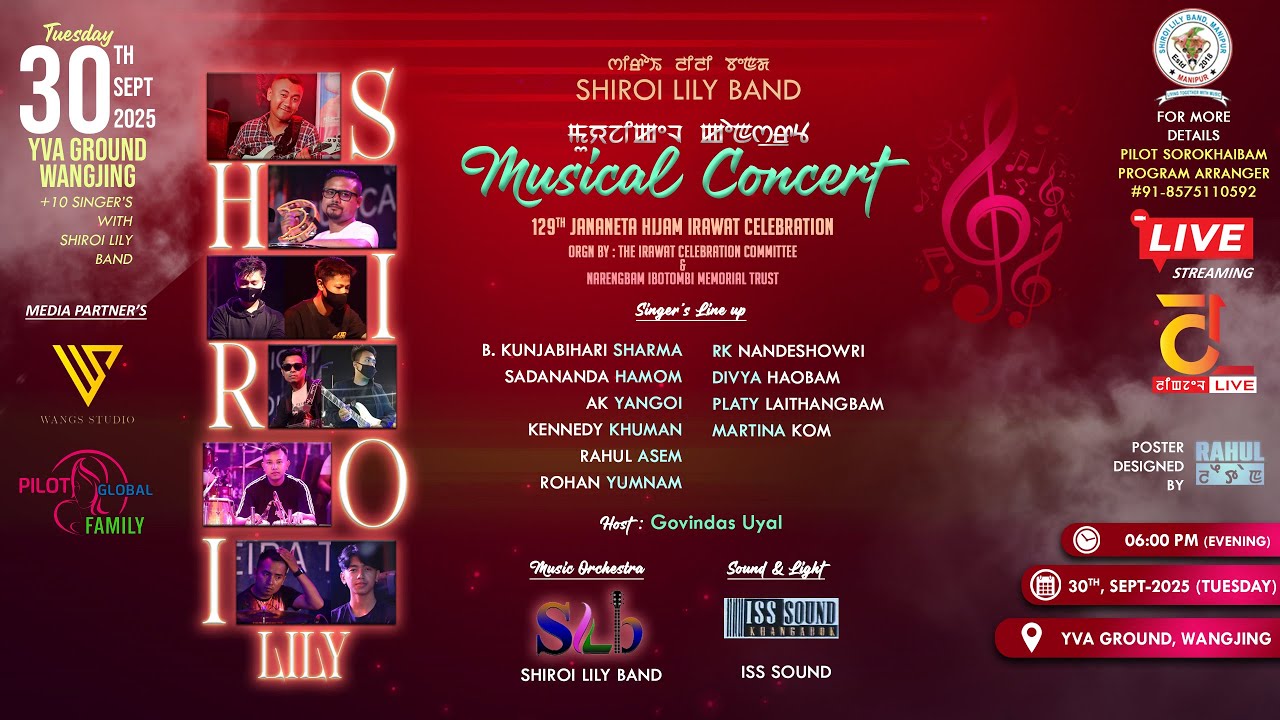 Musical Concert for Celebration of 129th Jananeta Hijam Irabot Day 2025 ...