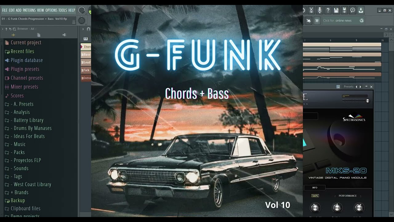 G Funk Chords Progression + Bass MIDI Vol 10 Chords - Chordify