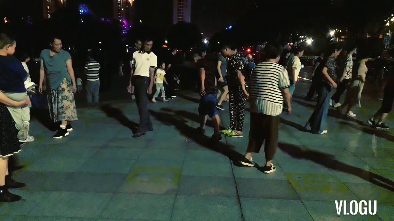 Chinese street exercise dance and couple dance every evening.. - YouTube