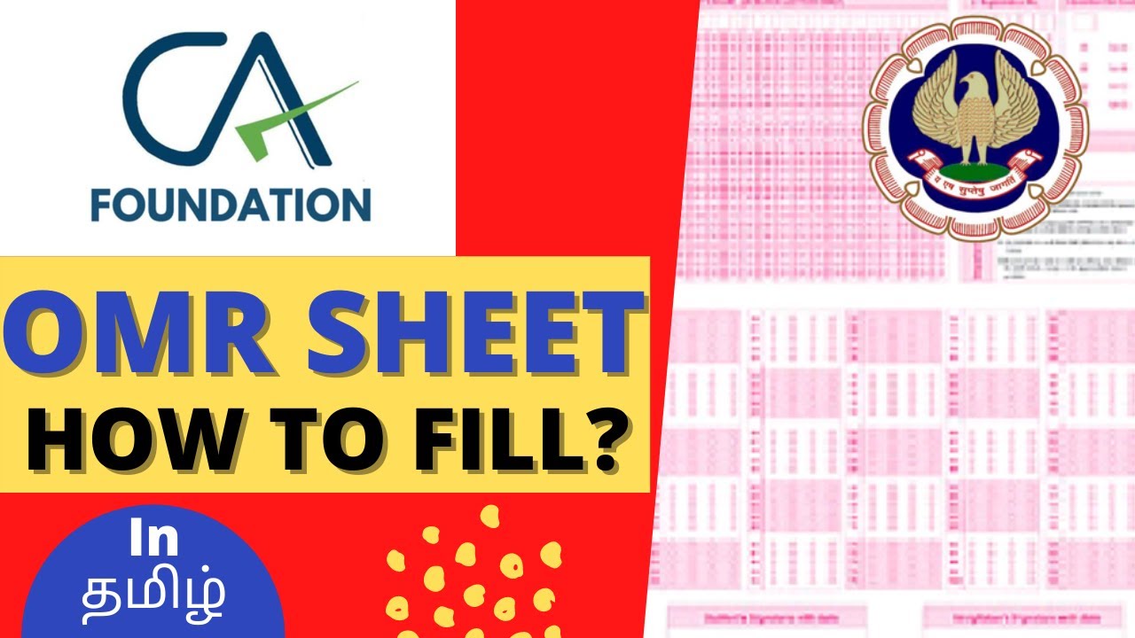 How to Fill OMR Sheet in CA Foundation Exam | CA Foundation Exam Tips ...