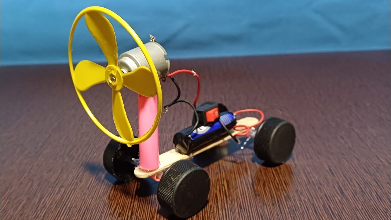 How To Make A simple Car with Fan II Fan Car Kasay Banayai Dc Motor say ...