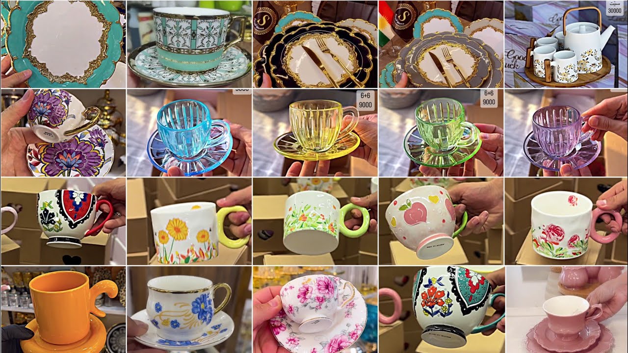 Fancy coffee Cup designs 2024 | Tea Cups designs | New designs crockery ...