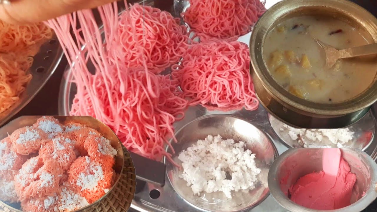 Easy Beetroot Idiyappam with Banana Stew | Pink Idiyappam | Healthy ...