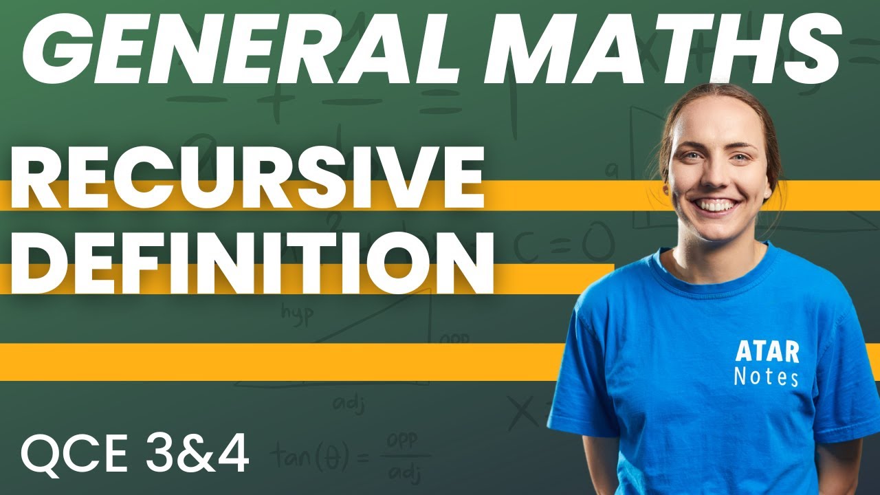 Recursive Definition | QCE General Maths 3&4 - YouTube