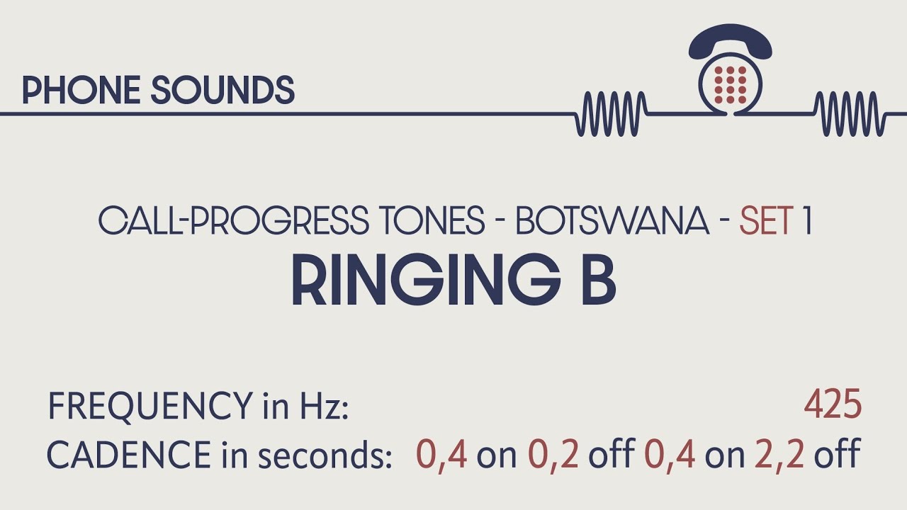 Ringing / Ringback tone B (Botswana). Call-progress tones. Phone sounds ...