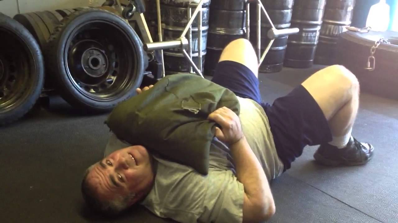 Sandbag Floor Press at Dave Lemanczyk's - YouTube