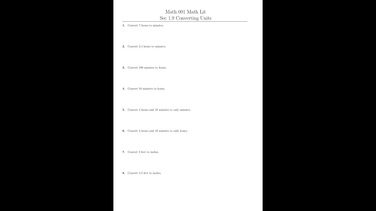 Math 091 Sec 1 9 - YouTube