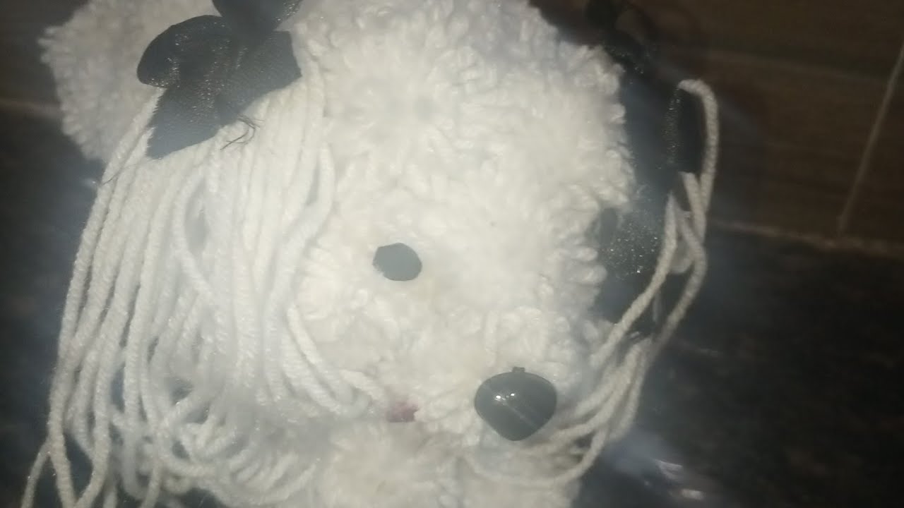 Wool dog | pom pom woolen puppy | DIY woolen craft - YouTube