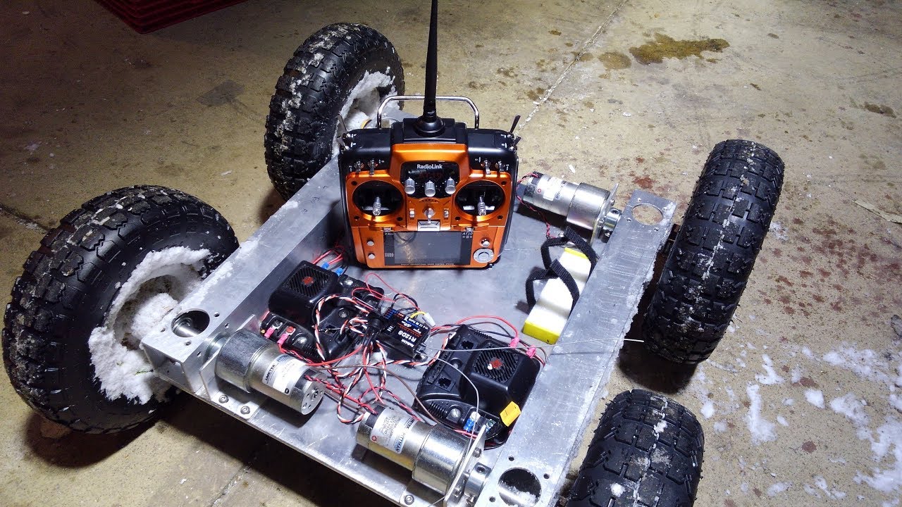 4WD All Terrain Robotics Platform w/ 10" Wheels and Aluminum Chassis ...