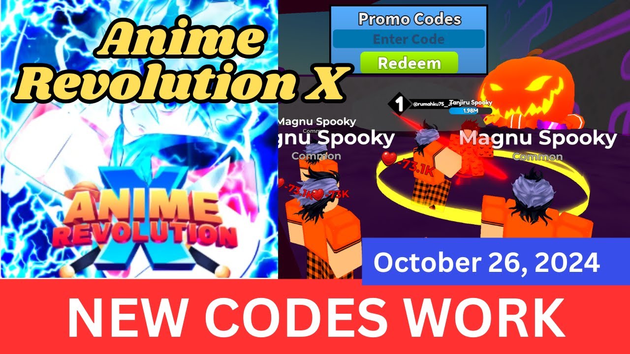 *All Codes Work* UPD 1 Anime Revolution X ROBLOX, October 26, 2024 ...