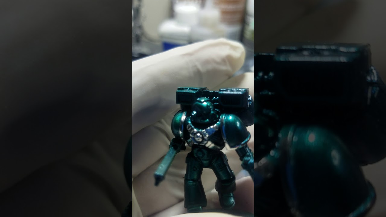 Alpha Legion color shift paint test model - YouTube