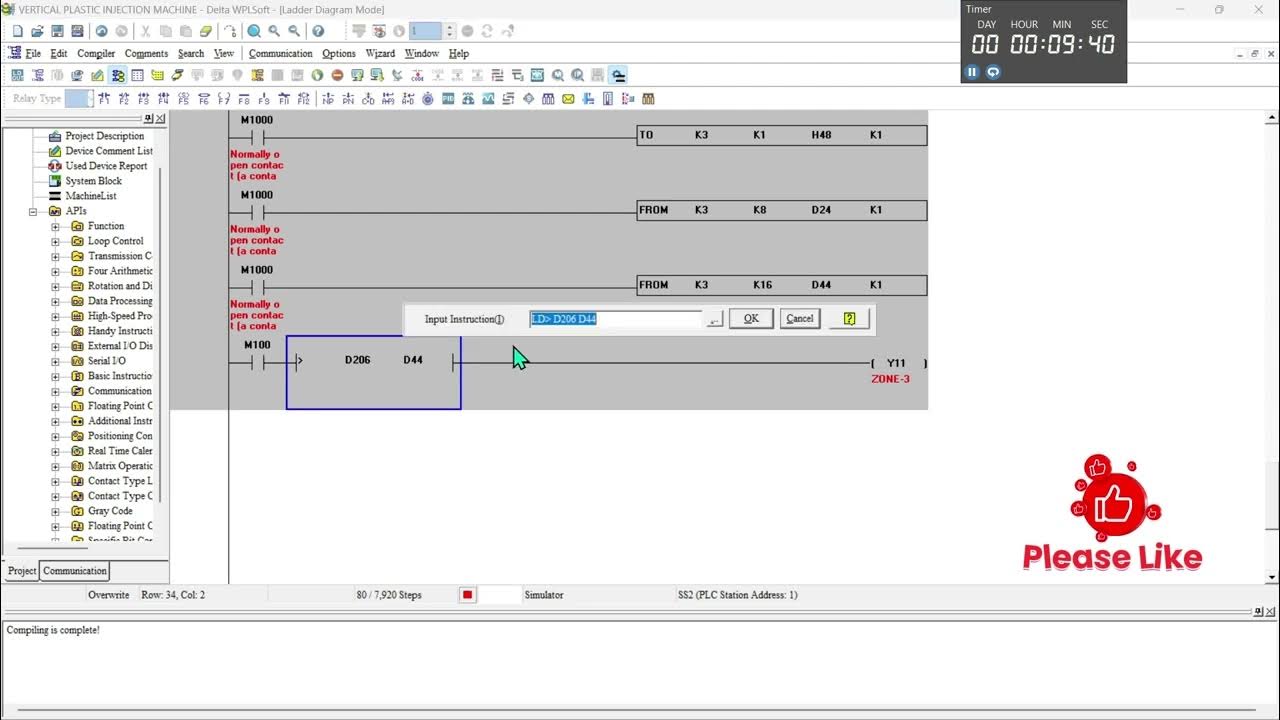 DELTA PLC [VERTICAL PLASTIC INJECTION MACHINE PART-3] PROGRAMMING - YouTube
