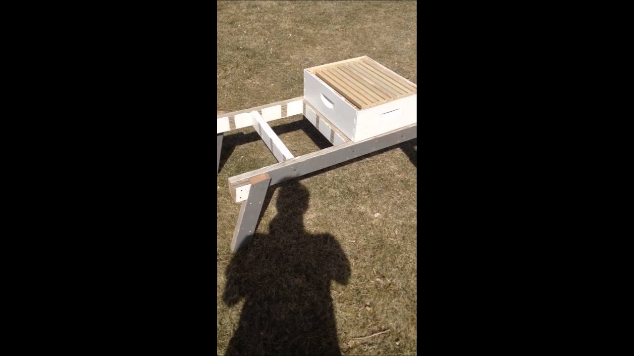 Portable bee bench= beekeeping - YouTube