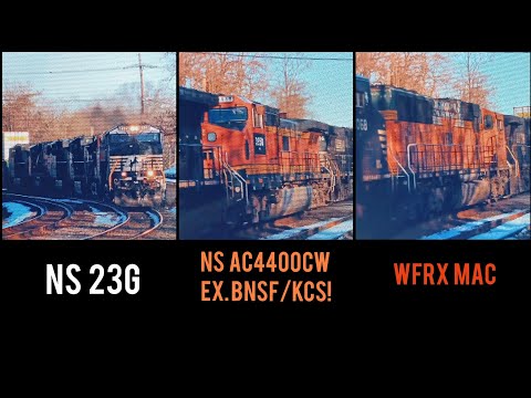 4539 AC44C6M Leads Ns 23G Wth/ Ns 3950 AC4400CW (Ex. BNSF/KCS) And A WFRX SD70Mac Trailing ...