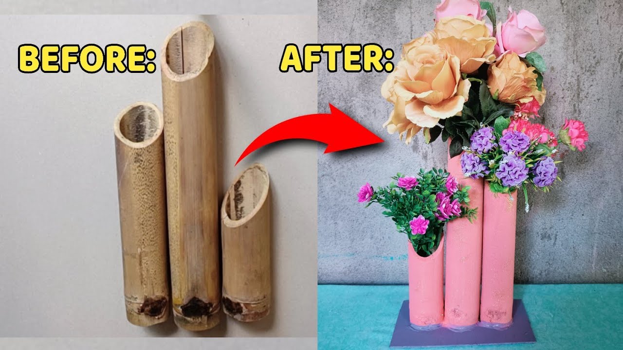 DIY Bamboo Decoration Idea | Easy Craft Ideas with Bamboo - YouTube