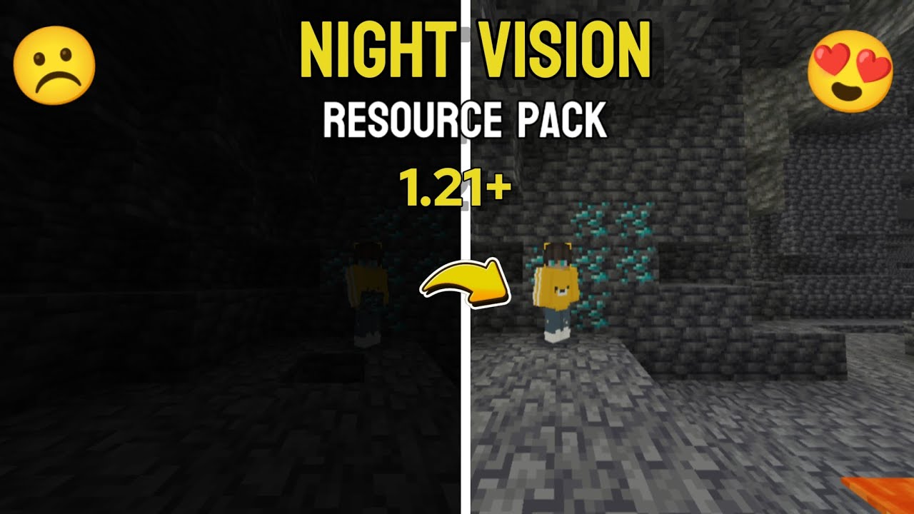 Best Night Vision For Minecraft PE 1.21😱 - YouTube