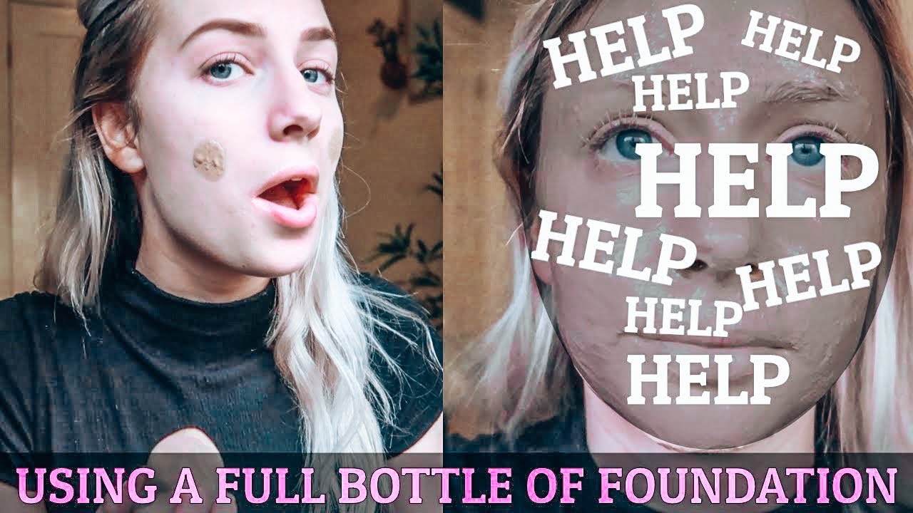 I used a full bottle of foundation on my face - BF reacts - YouTube
