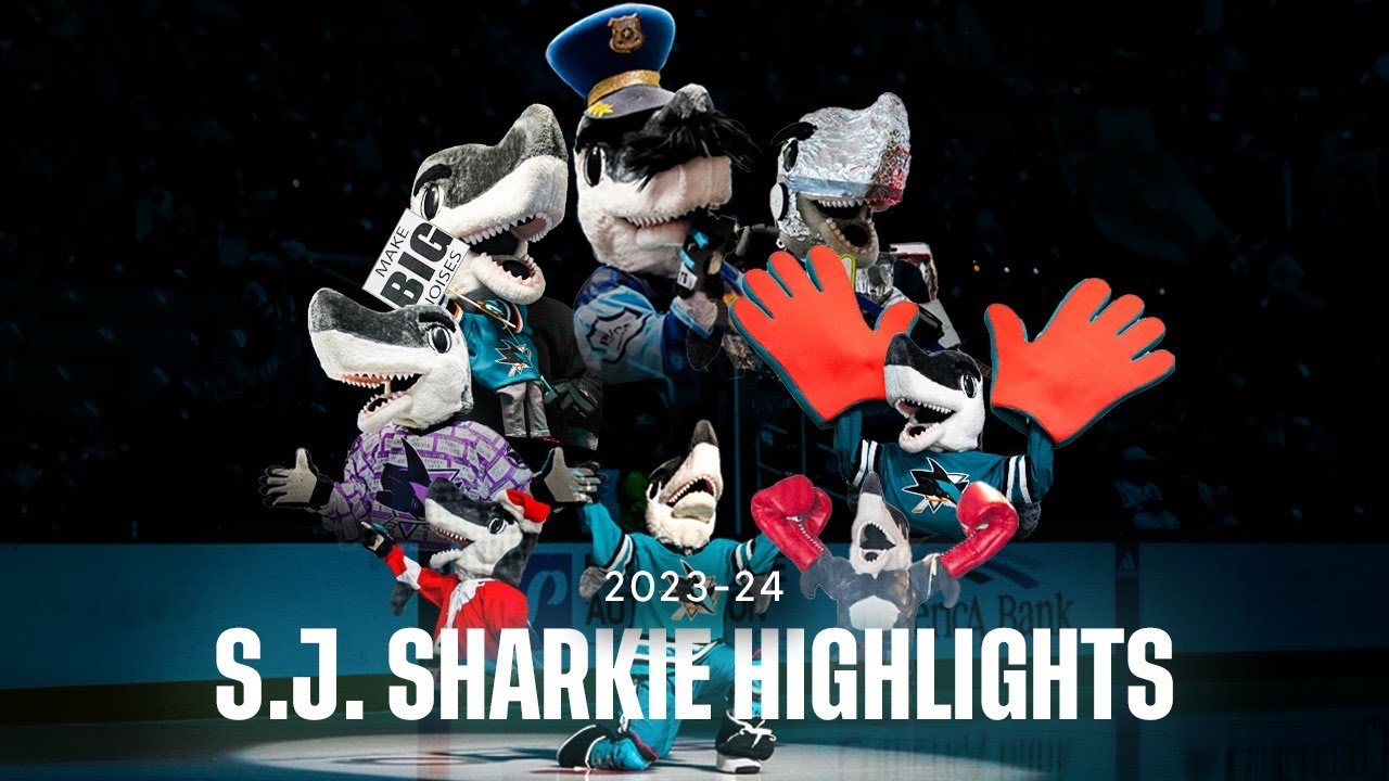 SJ Sharkie San Jose Sharks Mascot - Highlight Reel 2023-2024 - YouTube