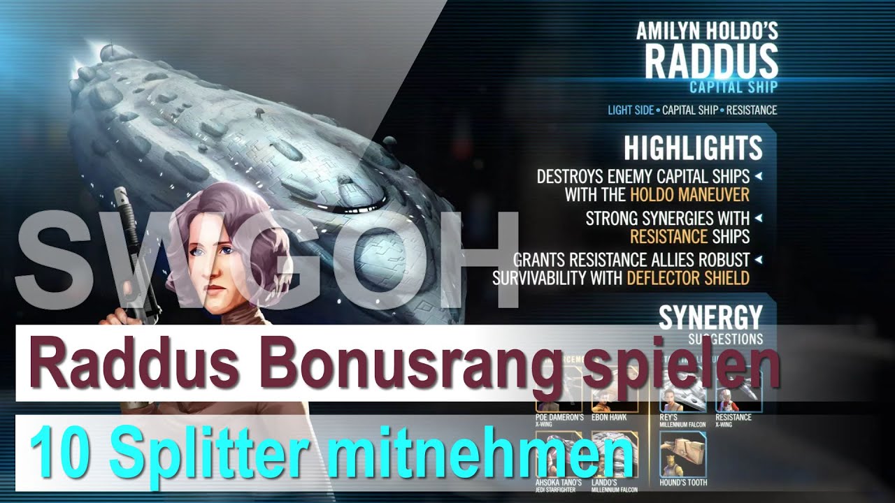 SWGOH - Raddus Bonusrang spielen - YouTube