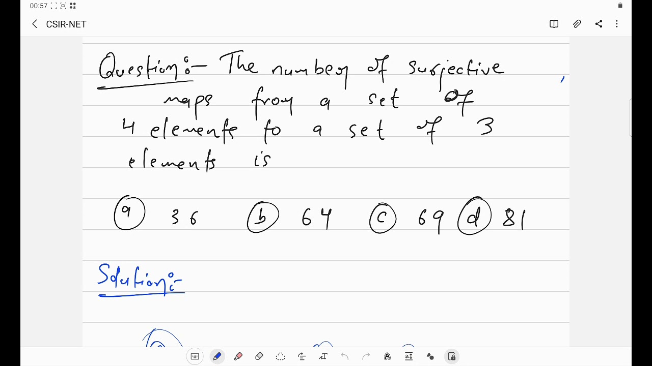 CSIR NET | HOW TO FIND NUMBER OF SURJECTIVE MAPS | - YouTube
