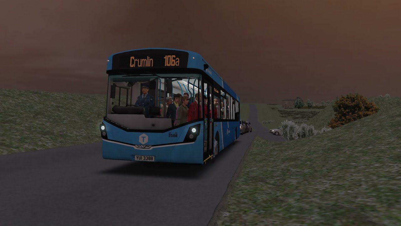 OMSI 2 | Ulsterbus Wright GB Hawk 2588 | 106a to Crumlin - YouTube