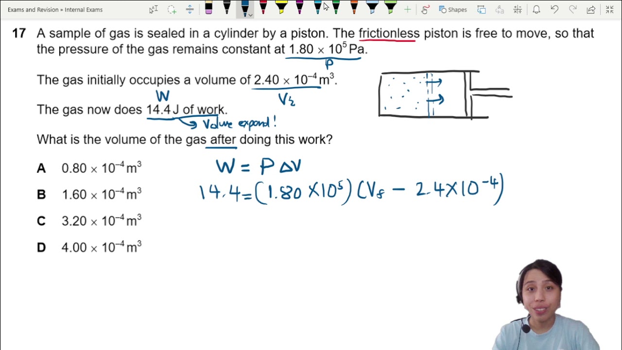 MJ21 P13 Q17 Volume of Expanded Gas | May/June 2021 | Cambridge A Level ...