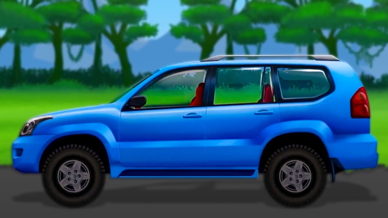 SUV Car Garage, Animated Vehicles Videos for Kids - YouTube