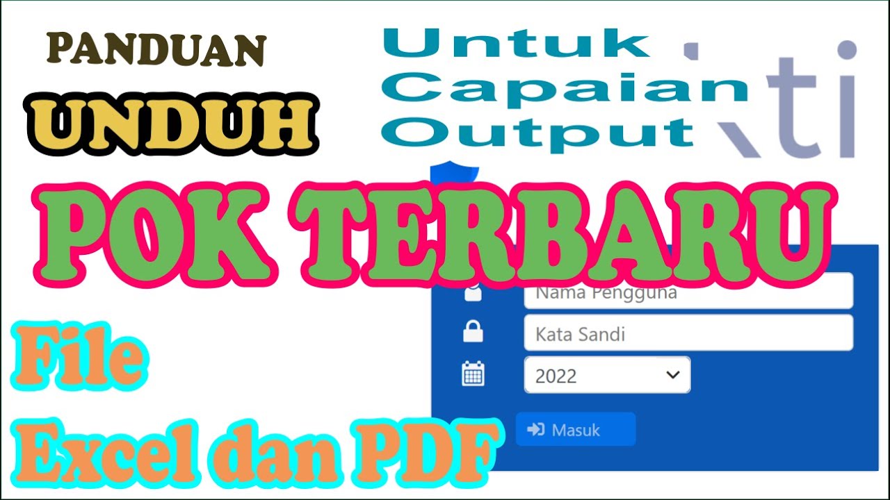 PETUNJUK UNDUH CETAK POK FILE EXCEL - YouTube