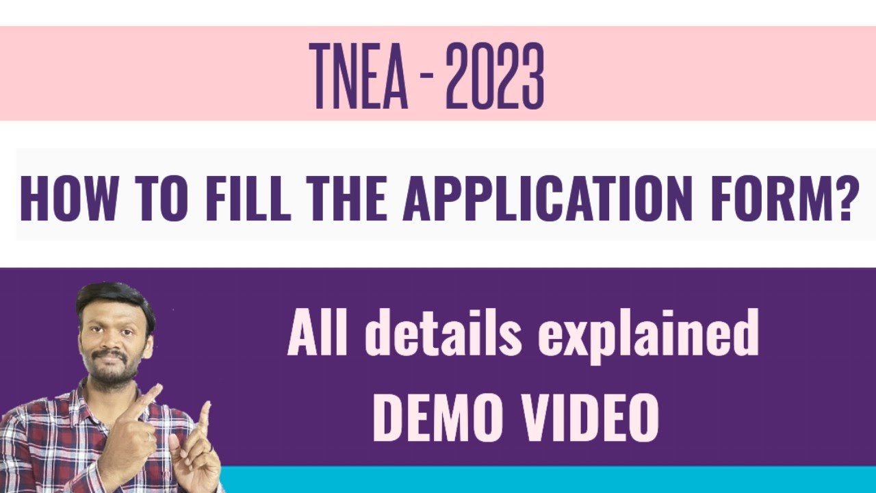 TNEA 2023 online form filling demo completely explained in single video ...