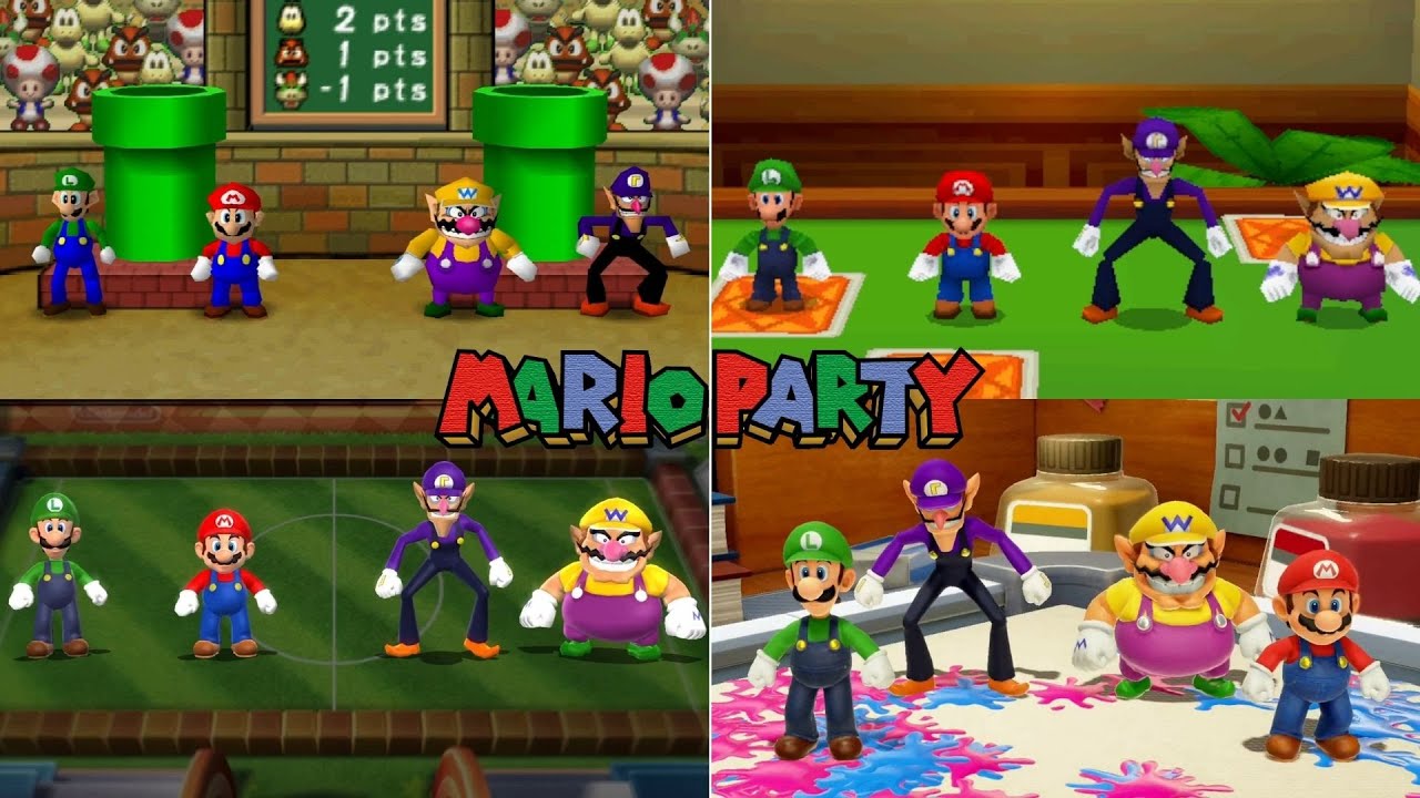 Mario Party Series // Luigi & Mario VS Waluigi & Wario [2000-2021 ...