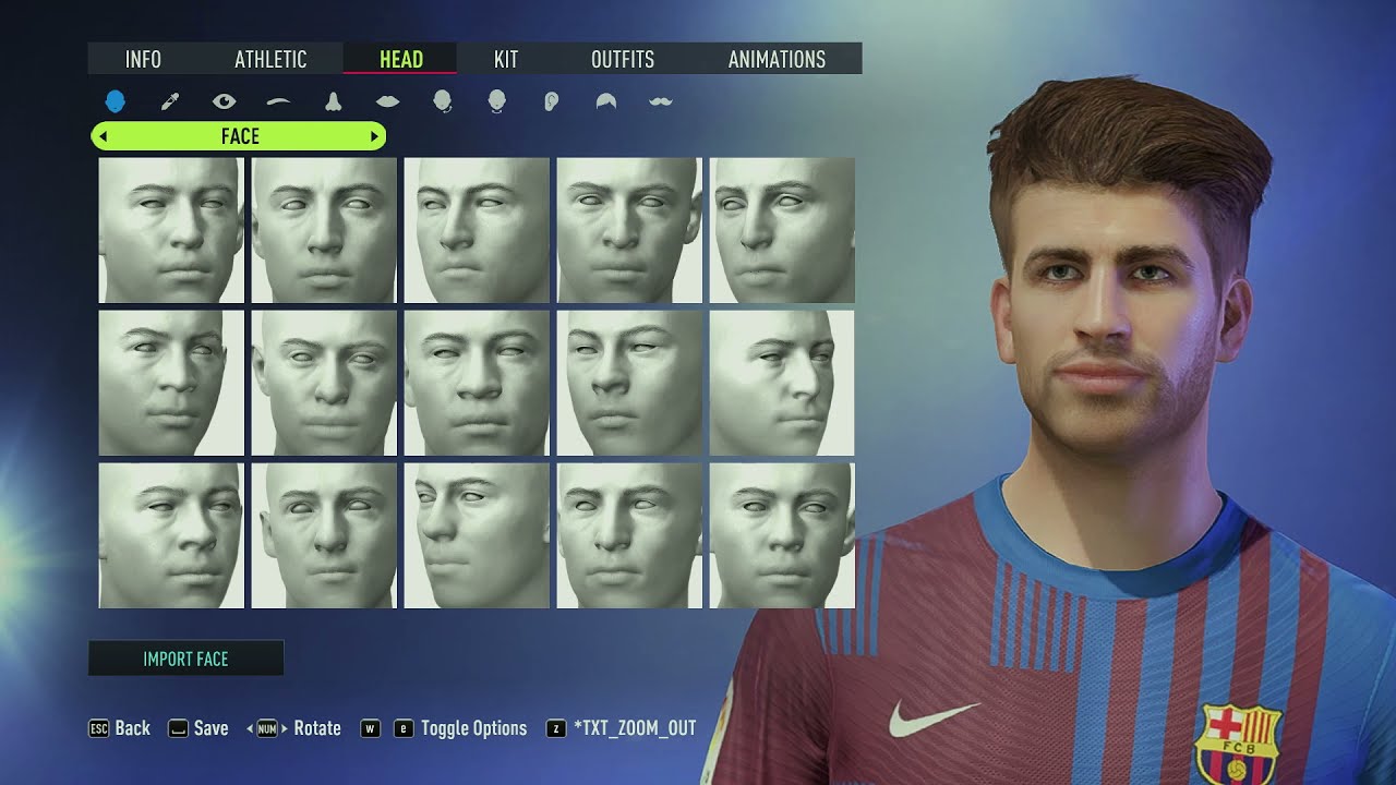 FIFA 21 and 22 PC | Face Mod "Pique and Harry Kane" #9 - YouTube