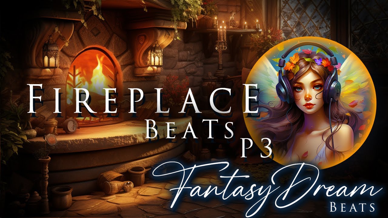 Fantasy Dream Beats // Relaxing Chill Lofi Ambient Hip Hop Study Work Unwind / Fireplace Beats ...