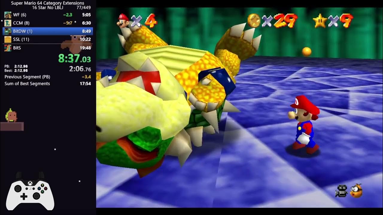 Super Mario 64 16 Stars Speedrun 18 47 Youtube