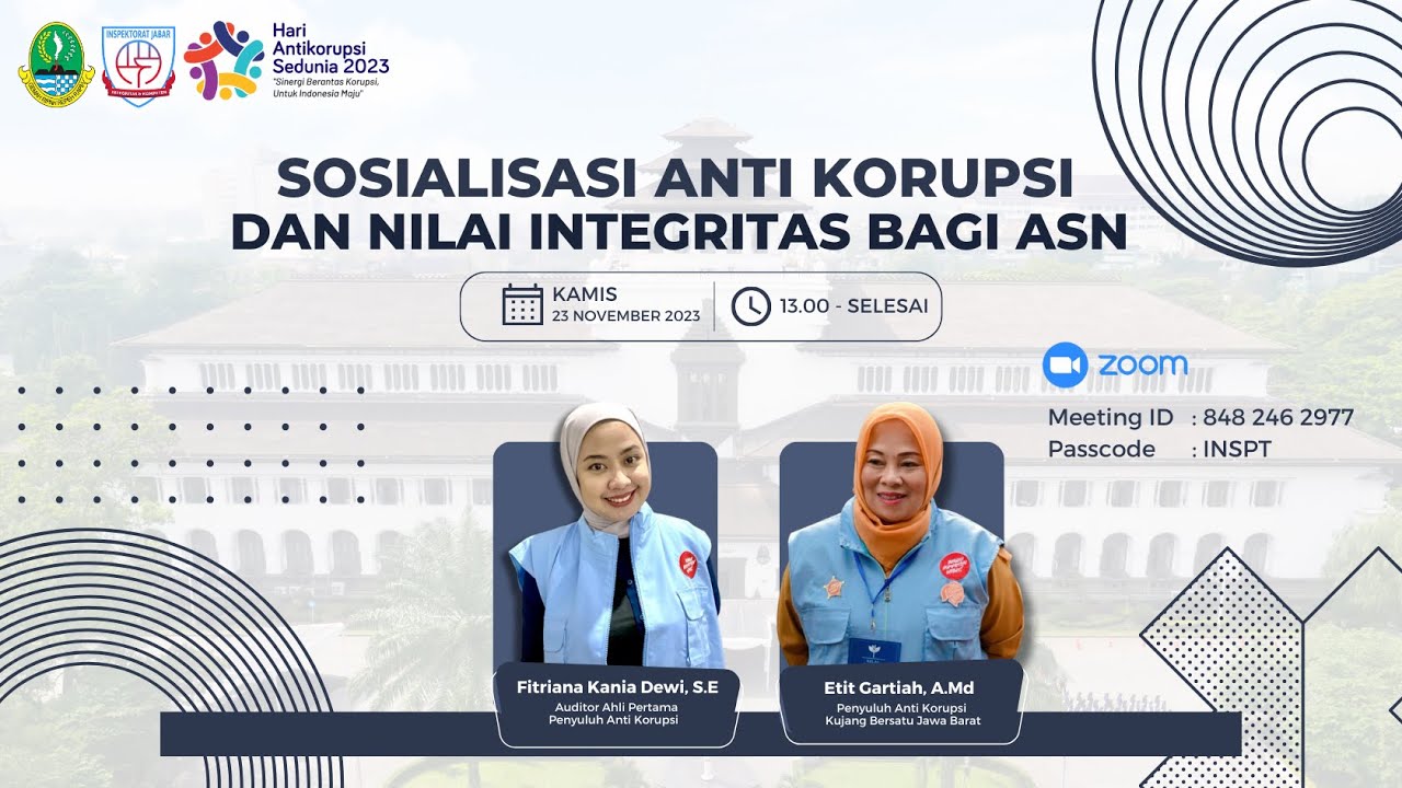 Sosialisasi Anti Korupsi dan Nilai Integritas bagi ASN - YouTube