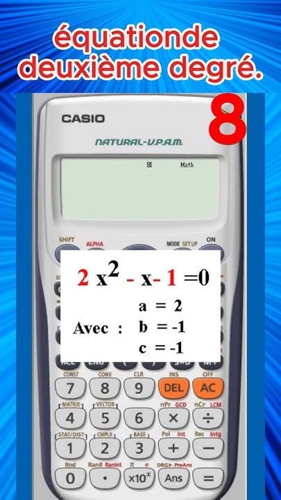 Résoudre équation de deuxième degré #equation #calculatrice - YouTube
