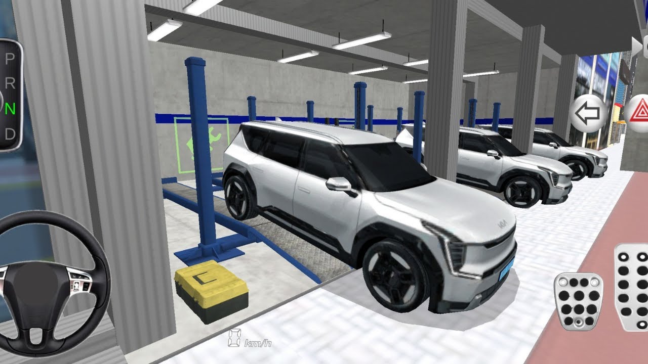 New All Kia EV9 EV SUV cars in Auto Repair Shop - 3D driving class 2025 ...