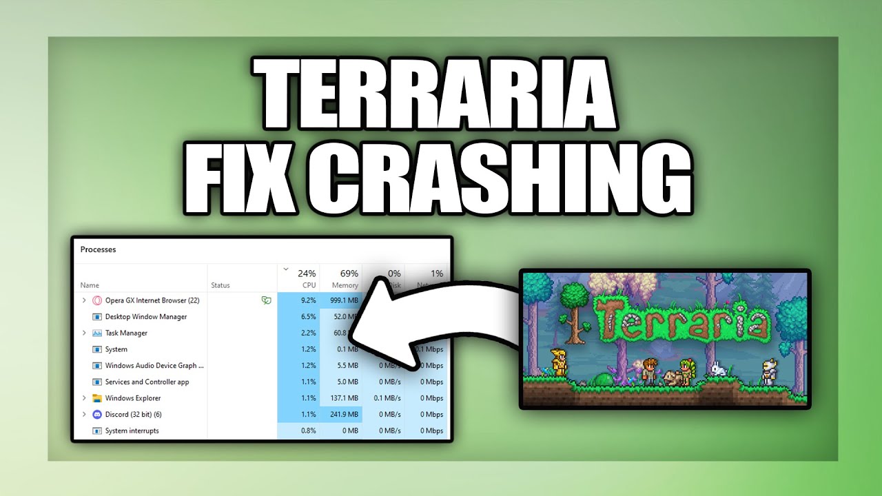 Terraria how to fix Crash or Crashing on Startup - Tutorial - YouTube