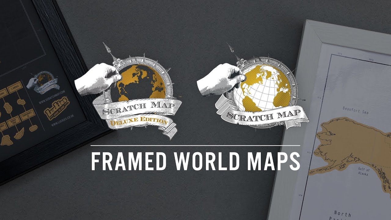 Framed Scratch Map™ by Luckies of London - YouTube