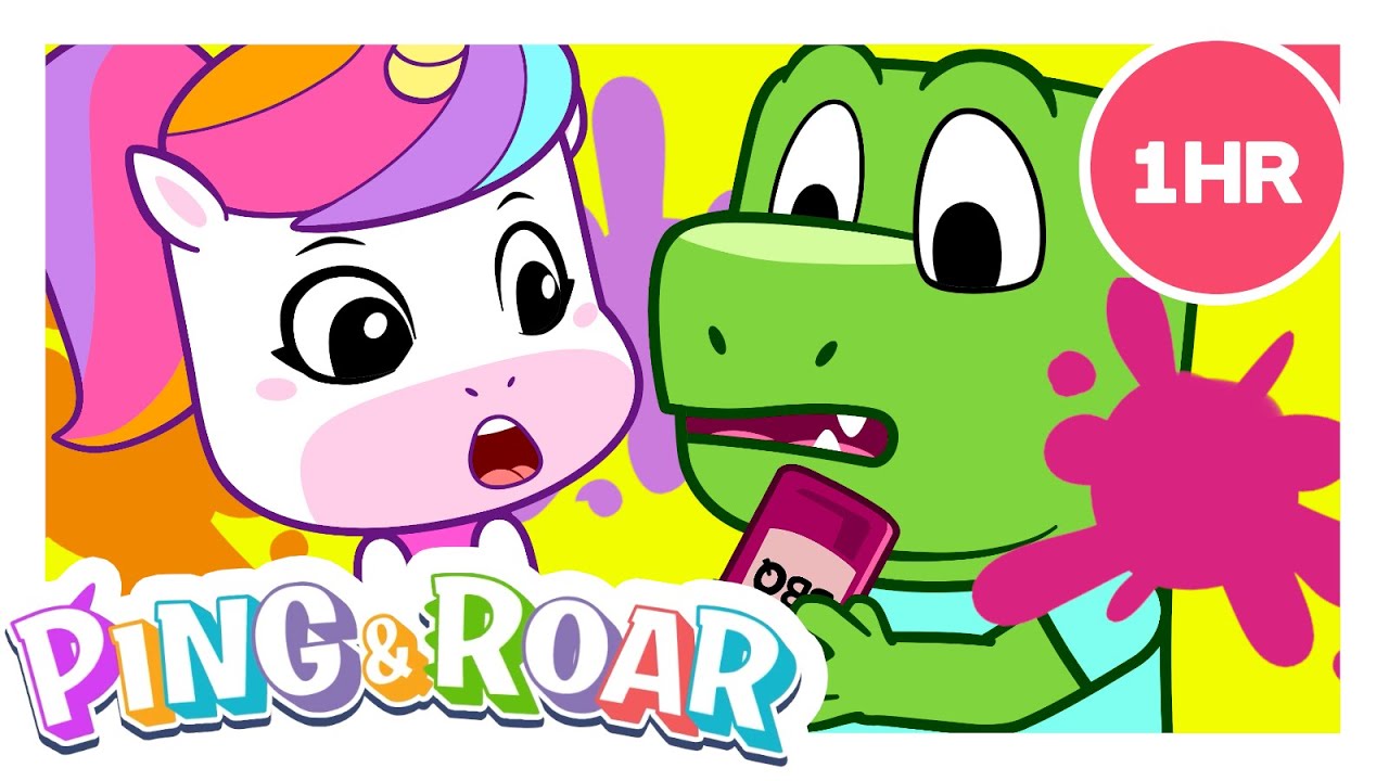 ⏰1 HOUR LONG | Cute Little Dinosaur Cartoon | Ping & Roar | 22 - YouTube