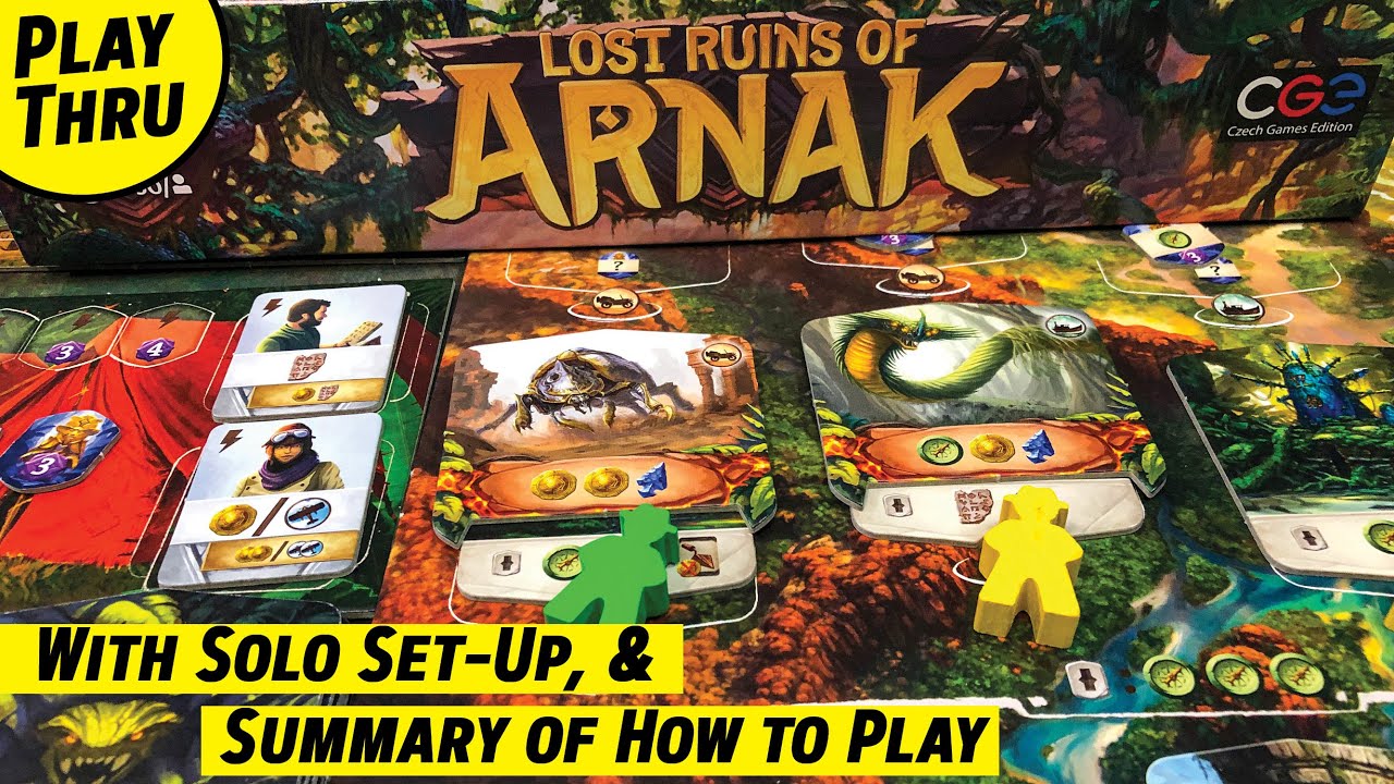 How to Play LOST RUINS OF ARNAK with a Solo Playthrough - YouTube
