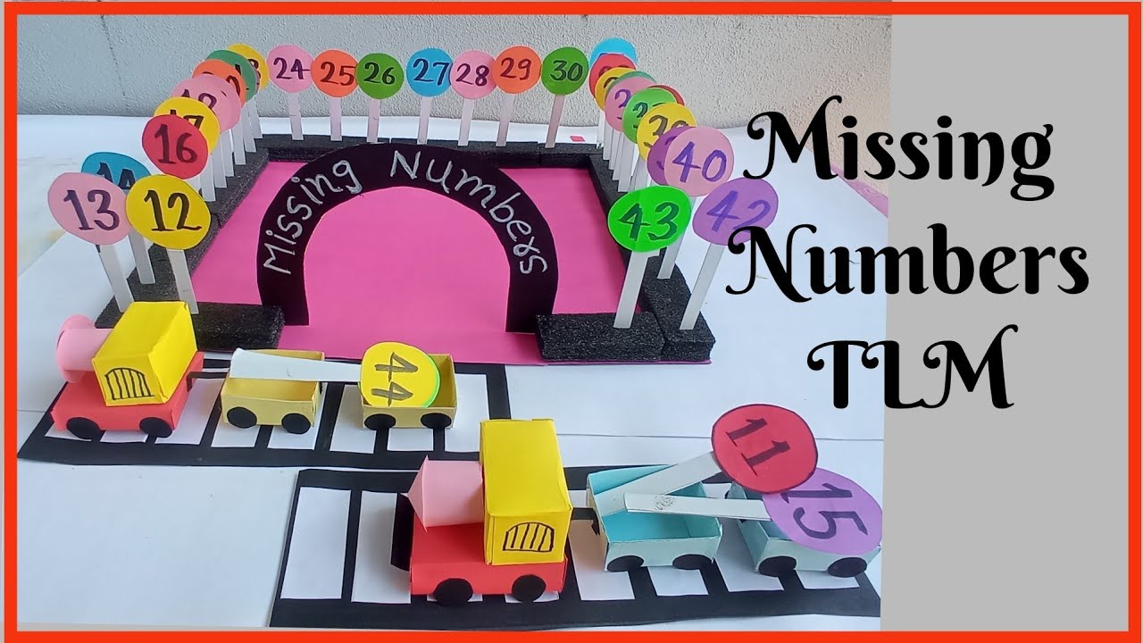 Missing Numbers Math Working model |Easy Math project for class 1,2| # ...