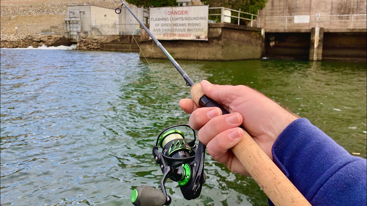 Spillway Trout Fishing // Blue Ridge Dam - YouTube