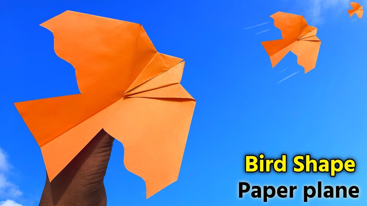 how to make paper plane , how to make bird paper plane , flaping paper ...