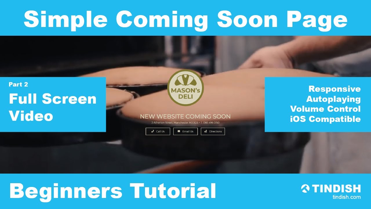 Simple Coming Soon Page Tutorial - Part 2: Add fullscreen background ...