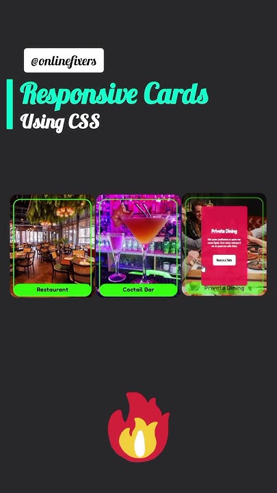 Responsive Card In Html And Css Csstutorial Codinglover Coder Codingshortvideo Viral