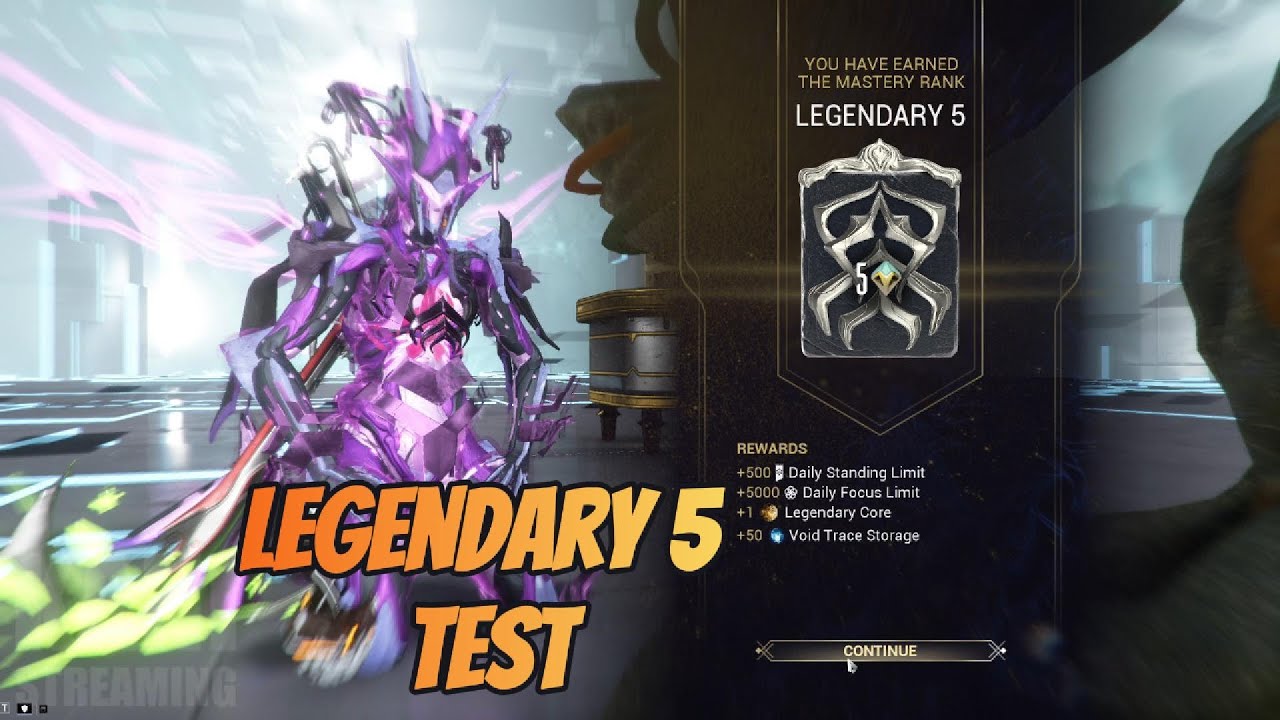Warframe Mastery Rank Legendary 5 Test | Hack on - YouTube