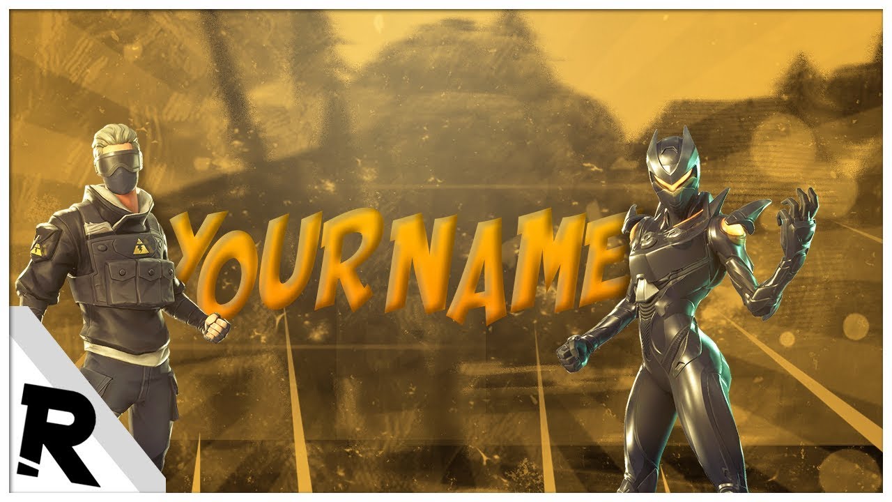 [FREE] Yellow/Orange Fortnite Banner Template - YouTube